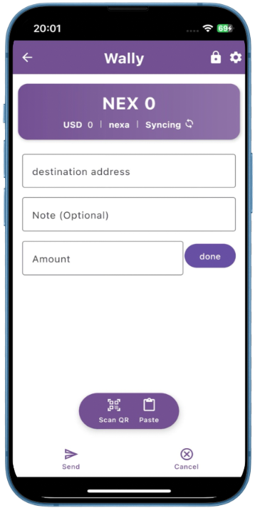Wally Wallet: Self Custodial $NEXA Wallet